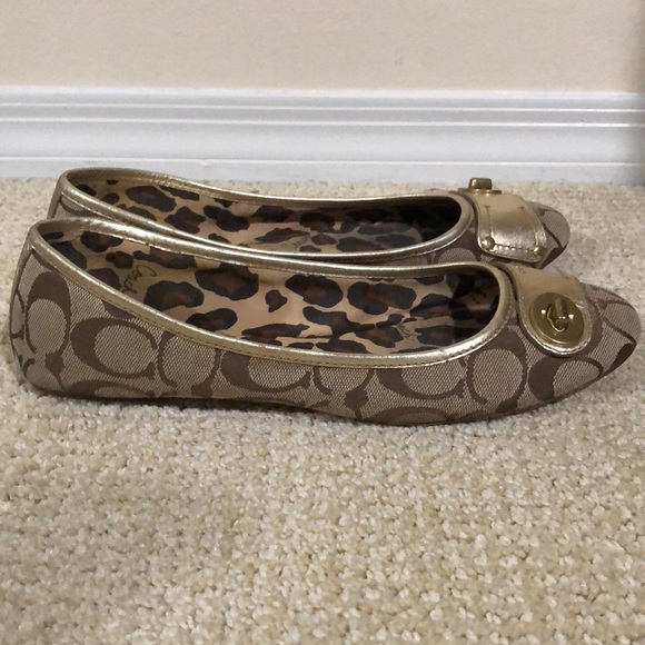 Coach | Shoes | Coach Flats 85 Gold Buckle | Poshmark